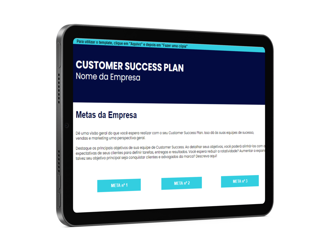 Template Success Plan | Garanta que os objetivos dos clientes sejam ...